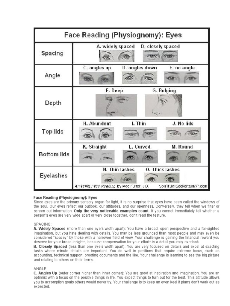 Face Reading Eyes | PDF | Eye | Body Language