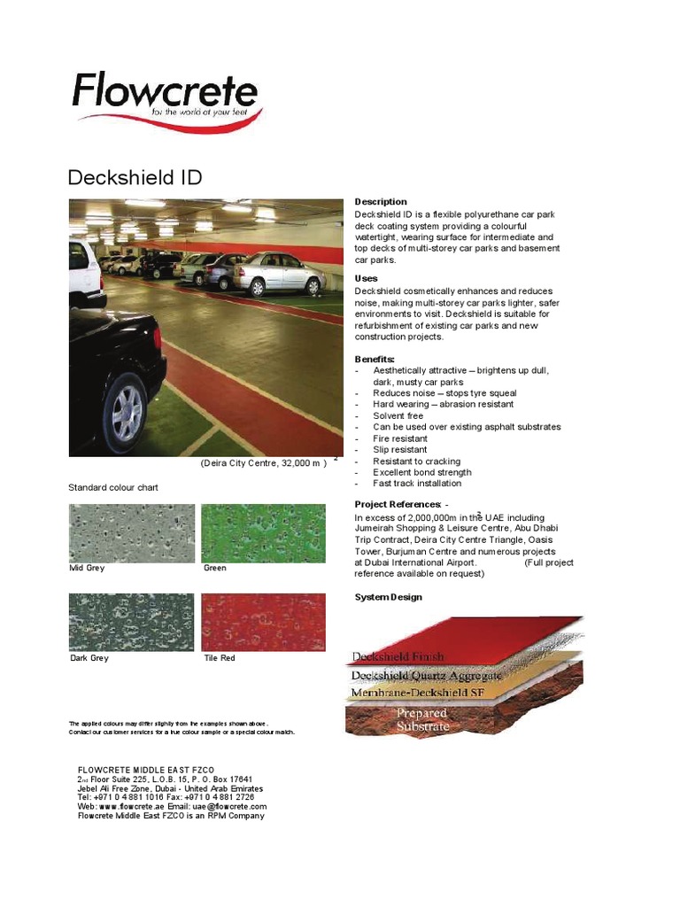 Deckshield by Flowcrete | PDF | Flooring | Dubai