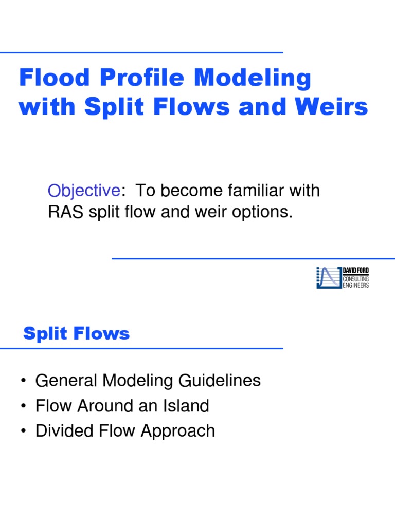 13 Split Flow and Weirs | PDF | Spillway | Hydrology