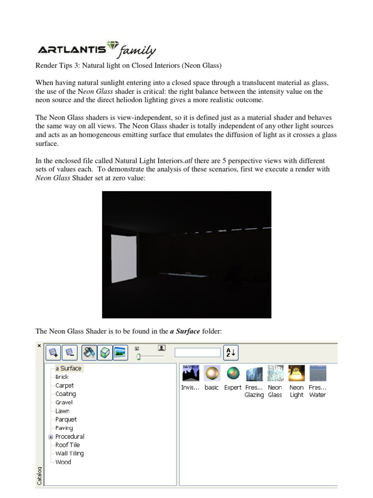Tutorial ArtLantis Neon Glass | PDF | Lighting | Optics
