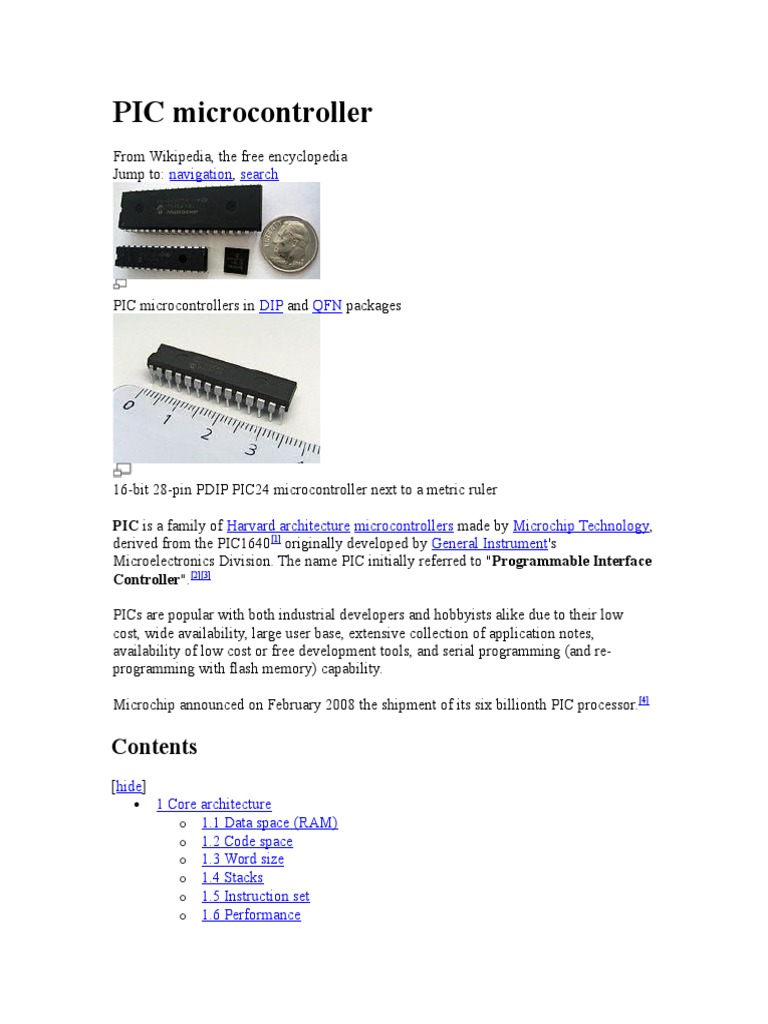 PIC Microcontroller | Download Free PDF | Microcontroller | Office Equipment