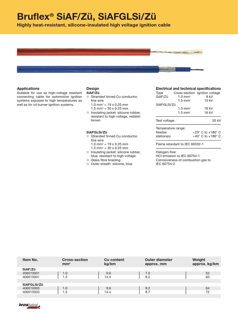 Bruflex High-Voltage Ignition Cables | PDF | Computers | Technology ...