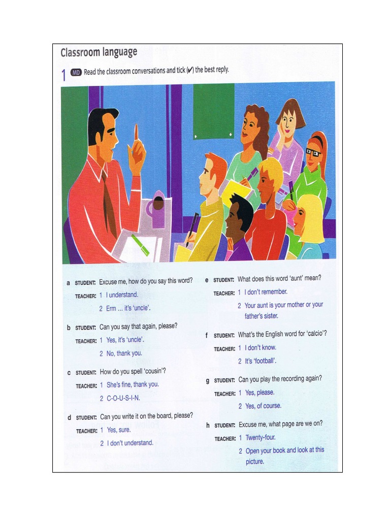 Classroom Language Pdf