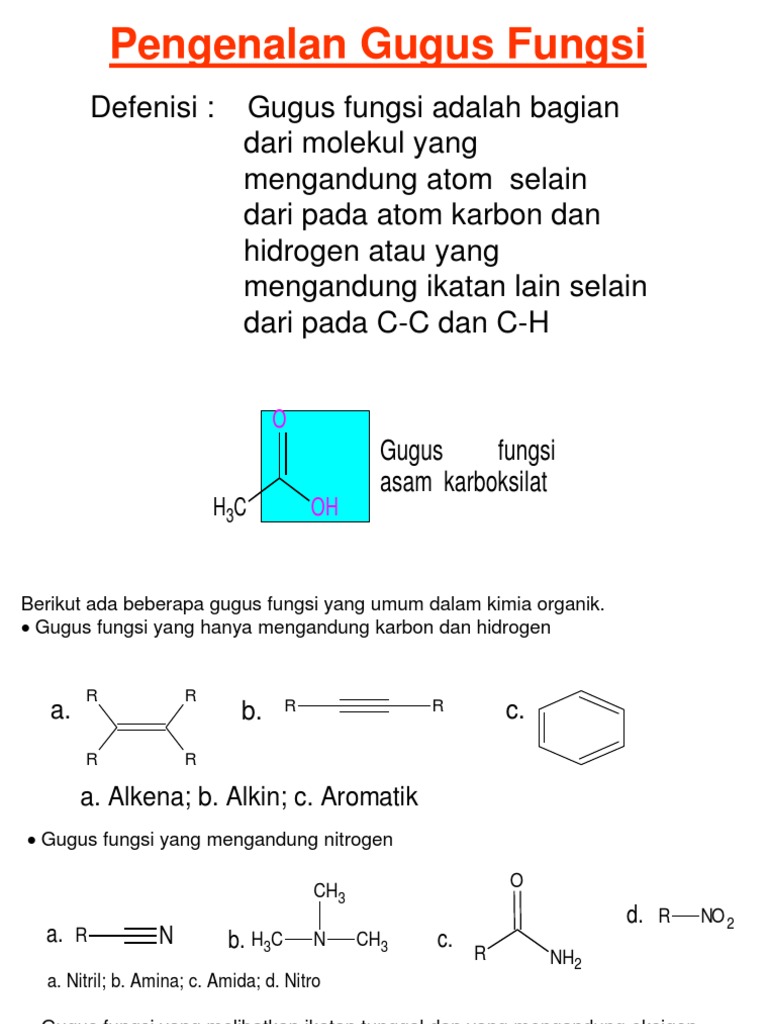 Pengenalan dan Jenis Gugus Fungsi Kimia | PDF