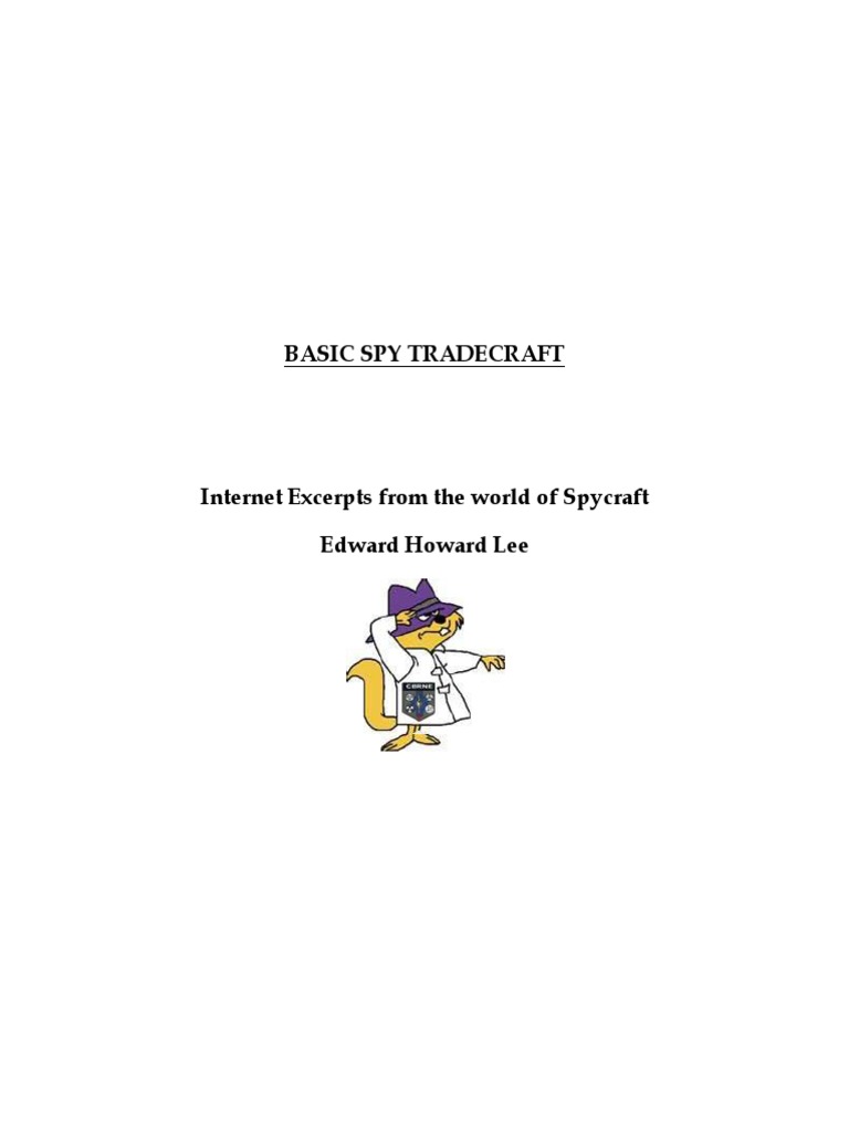 Basic Spy Tradecraft | PDF | Espionage | Federal Bureau Of Investigation