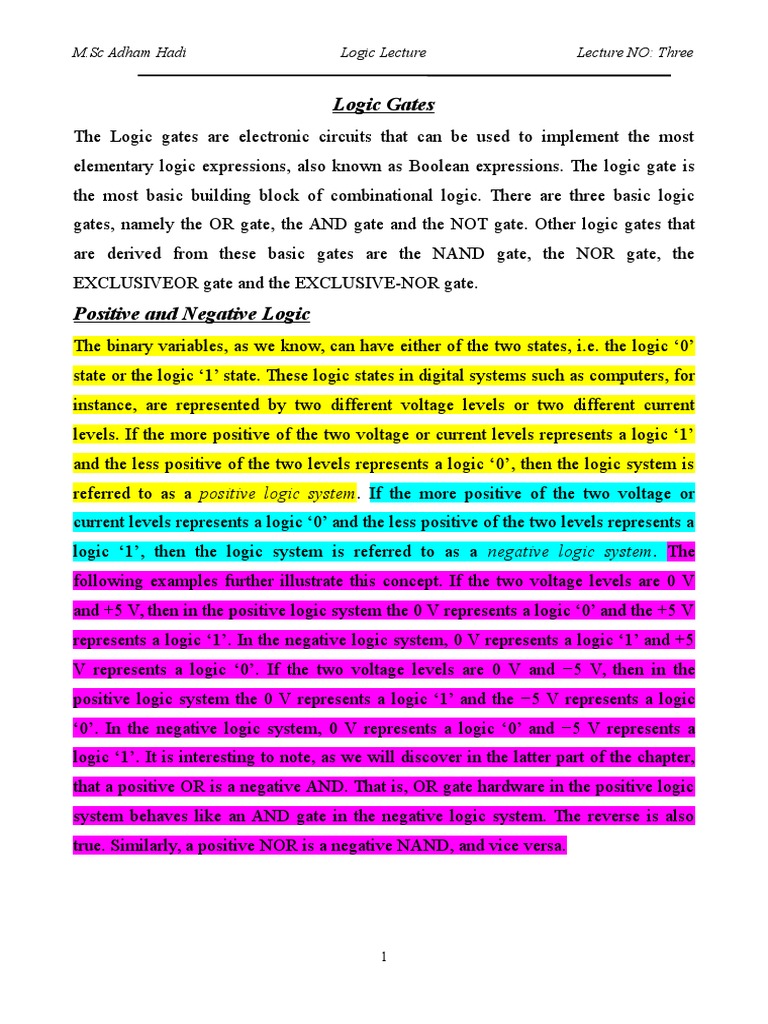 Positive&Negative Logic | Logic Gate | Boolean Algebra