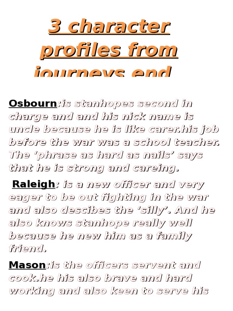 3 Character Profiles | PDF