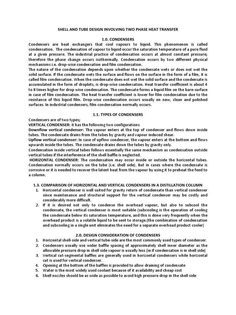 Condenser Design | PDF | Heat Exchanger | Heat Transfer