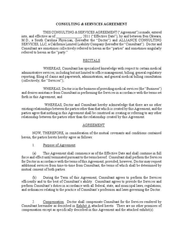 Consulting Agreement PDF | PDF | Trade Secret | Arbitration