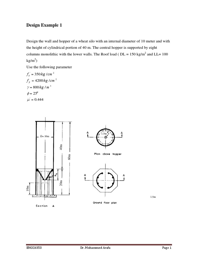 Design Examples 1 2 of Circular Silo 1 PDF | PDF | Building Technology ...