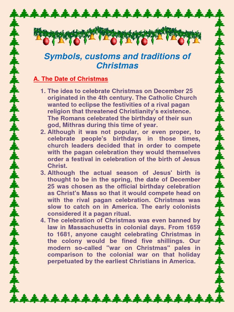 Symbols and Traditions of Crhistmas | PDF | Santa Claus | Christmas