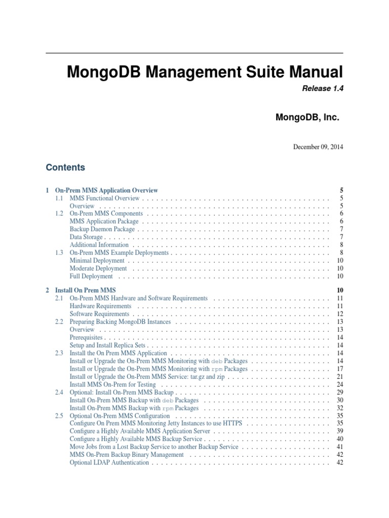 MongoDB MMS | Download Free PDF | Mongo Db | Backup