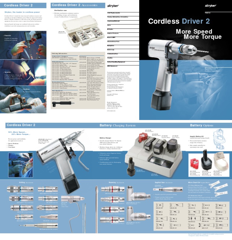 Stryker Cordless Driver PDF | PDF | Drill | Battery (Electricity)