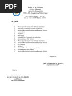 Job Order Accomplishment Report | PDF