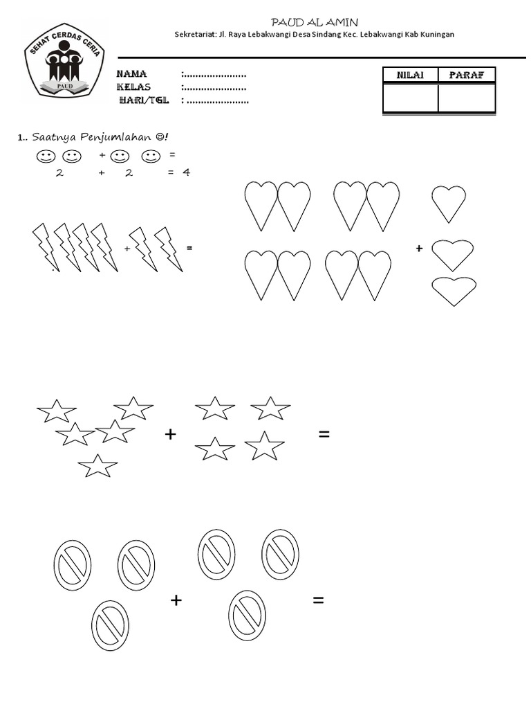 Soal Matematika Paud | PDF