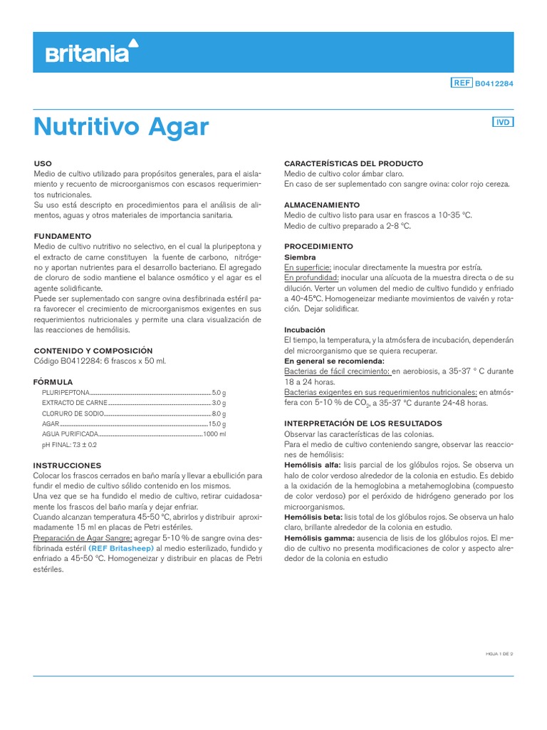 Agar Nutriente | Microbiología | Ciencias de la tierra y de la vida