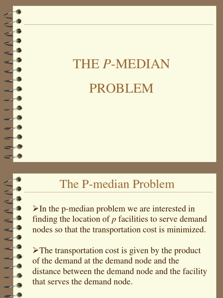 P-Median Model Facility Location | PDF | Mathematical Optimization | Theoretical Computer Science