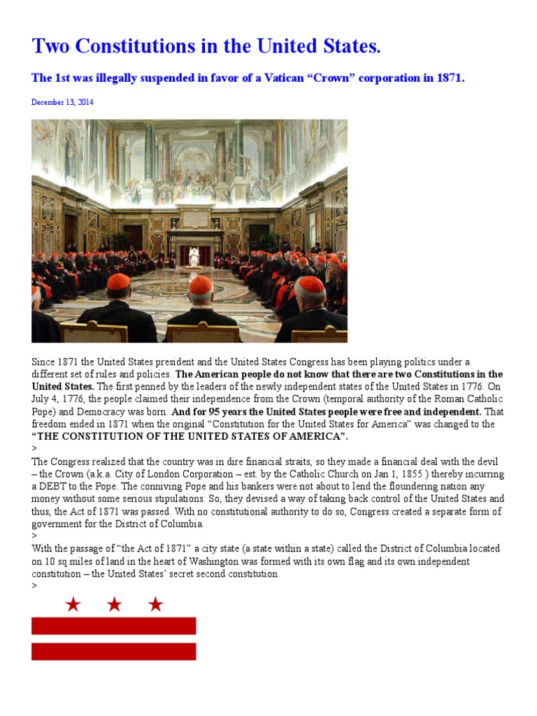 Two Constitutions in The United States | PDF | Natural And Legal Rights ...