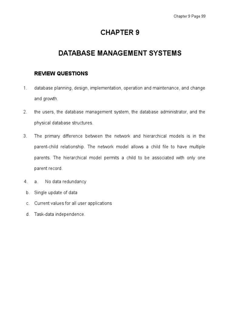 DBMS Concepts & Review Questions | PDF | Databases | Conceptual Model