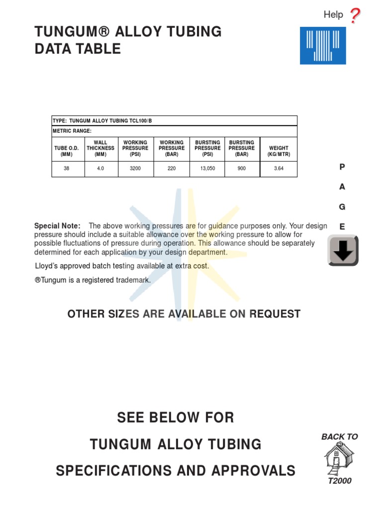 Tungum Tubes & Their Specifications | PDF | Yield (Engineering ...