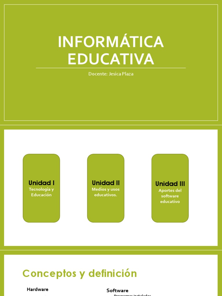 Informática Educativa | PDF | Hardware de la computadora | Aprendizaje