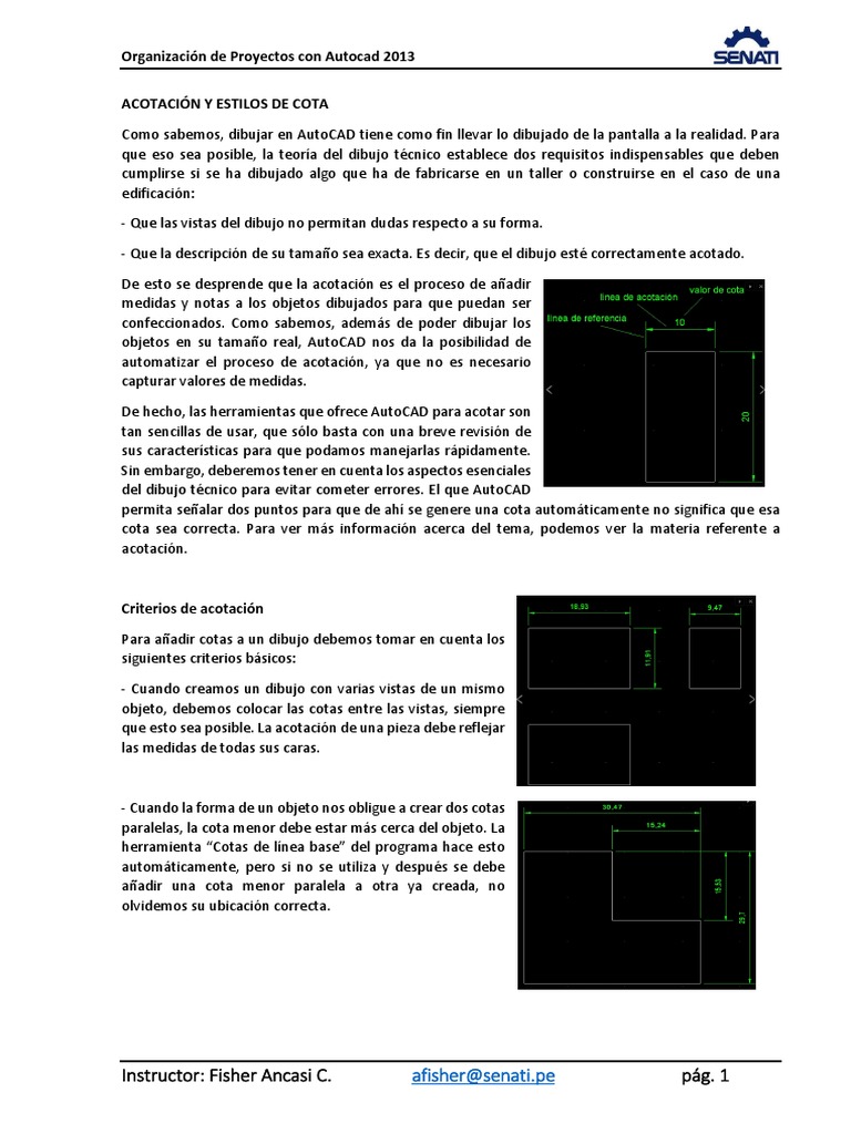 Acotación y Estilos de Cota | PDF | Diámetro | Dibujo