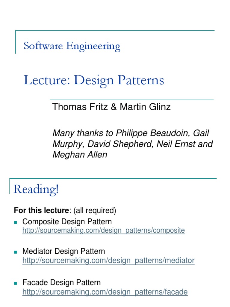 Design Patterns | PDF | Software Design Pattern | Widget (Gui)