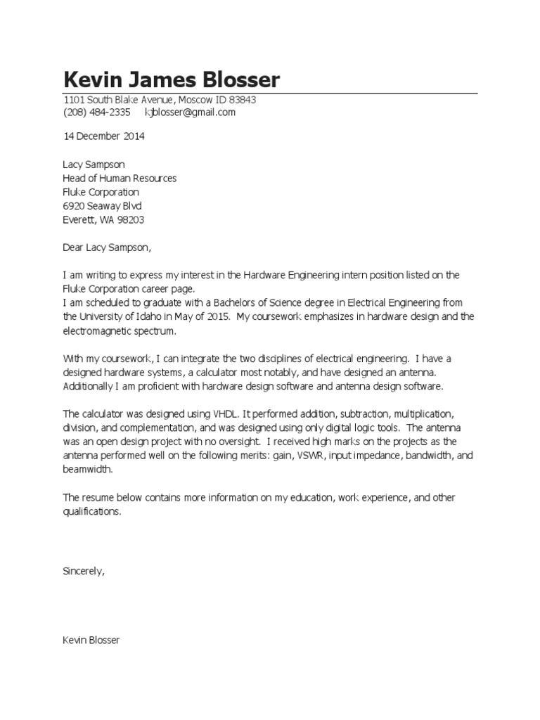 Application for Hardware Engineering Intern | PDF | Technology ...