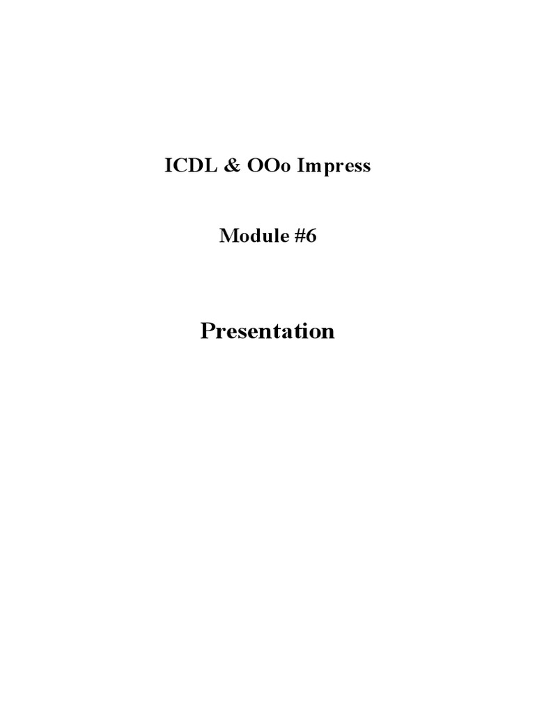 ICDL Module 6 Presentation | PDF | File Format | Page Layout
