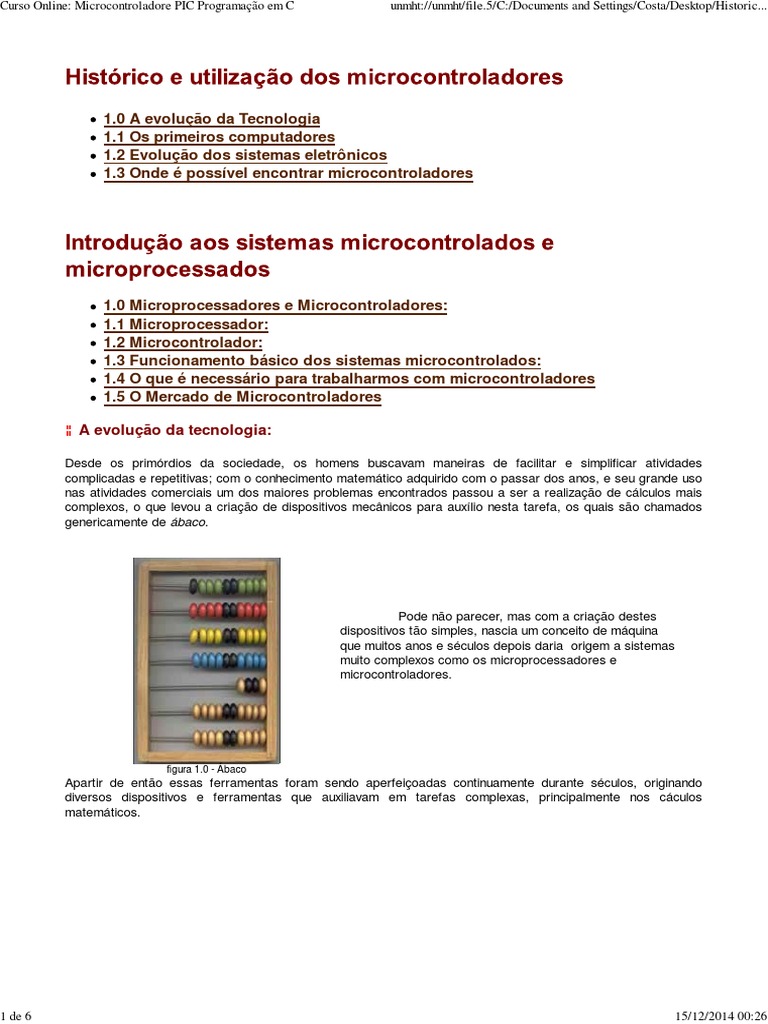 Curso Online - Microcontroladore PIC Programação em C PDF | PDF ...