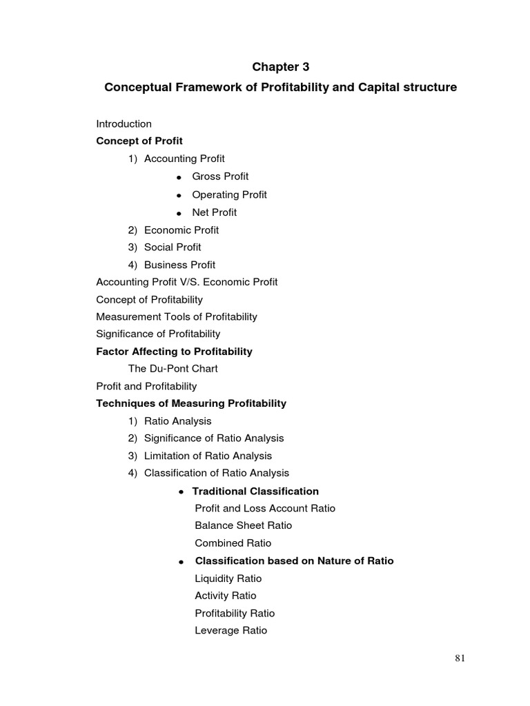 An Analysis of Profitability Concepts, Capital Structure Theories, and ...