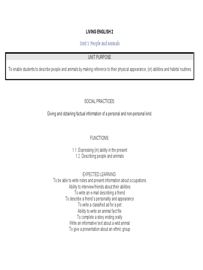 Living English 2 | PDF | English Language | Educational Assessment