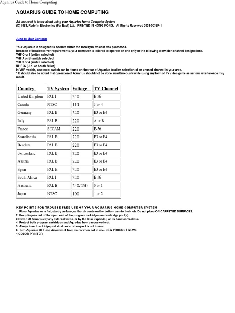 Aquarius Guide To Home Computing | PDF | String (Computer Science ...