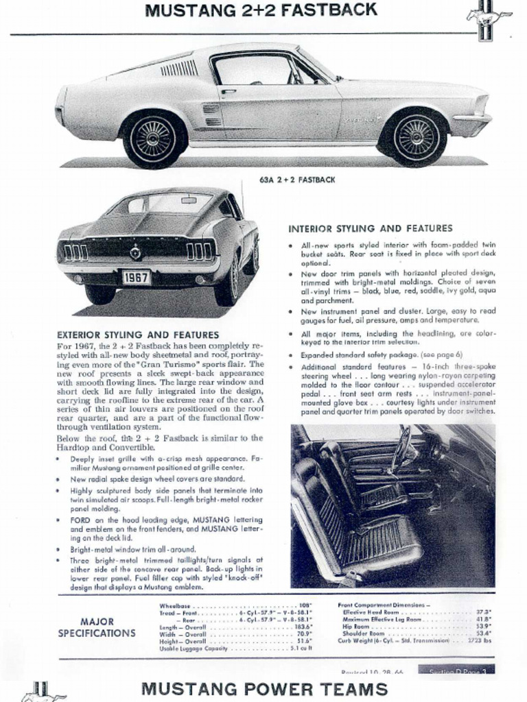 1967 Mustang Specs | PDF
