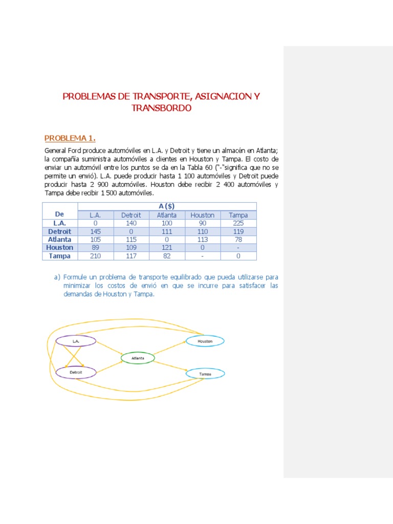 Problemas de Transporte | PDF | Transporte | Industrias