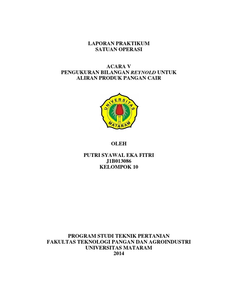 Pengukuran Bilangan Reynold Aliran Cair | PDF