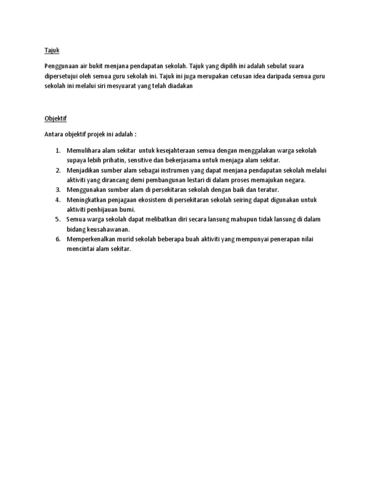 Draft Projek JAS | PDF