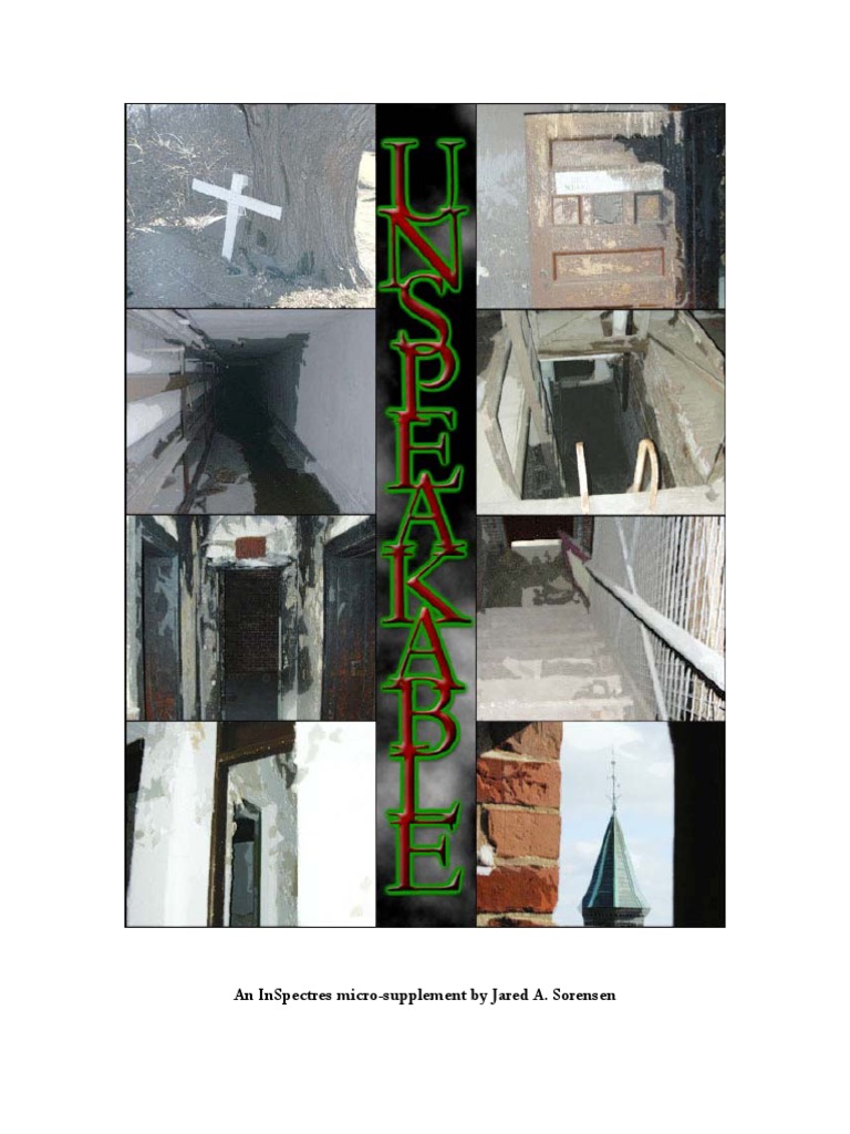 InSpectres UnSpeakable | PDF | Role Playing Games | Entertainment