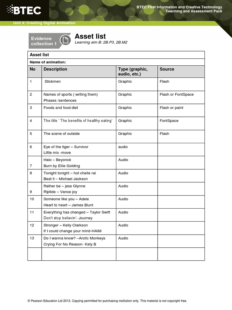 Asset List For Ict | PDF