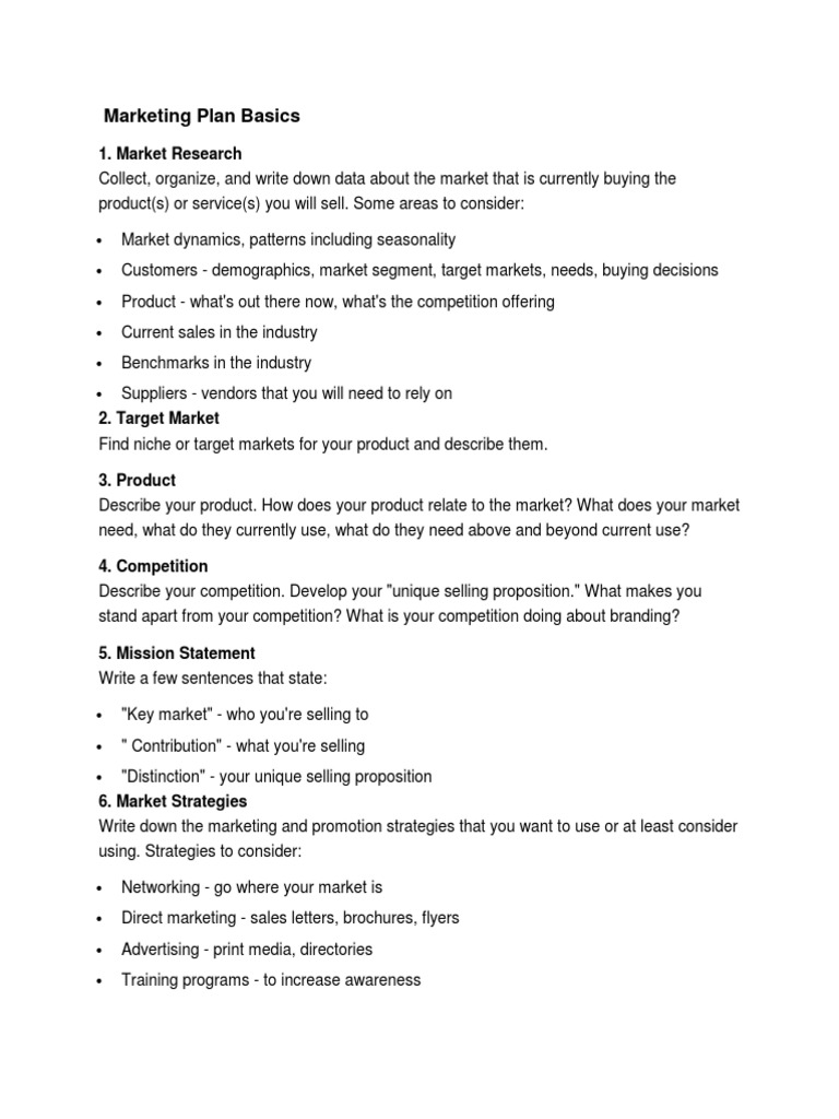 Essential Marketing Plan Guide | PDF | Business | Finance & Money ...