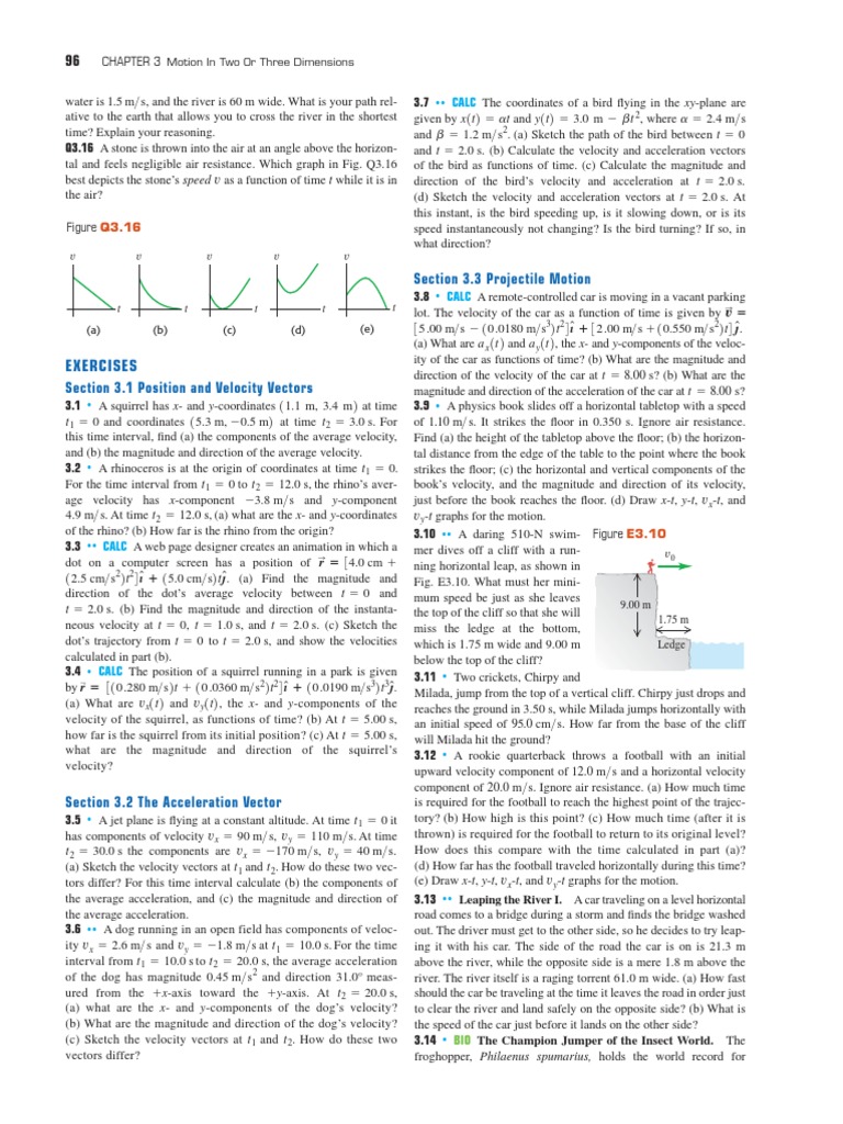 Physics I Problems | PDF | Velocity | Acceleration