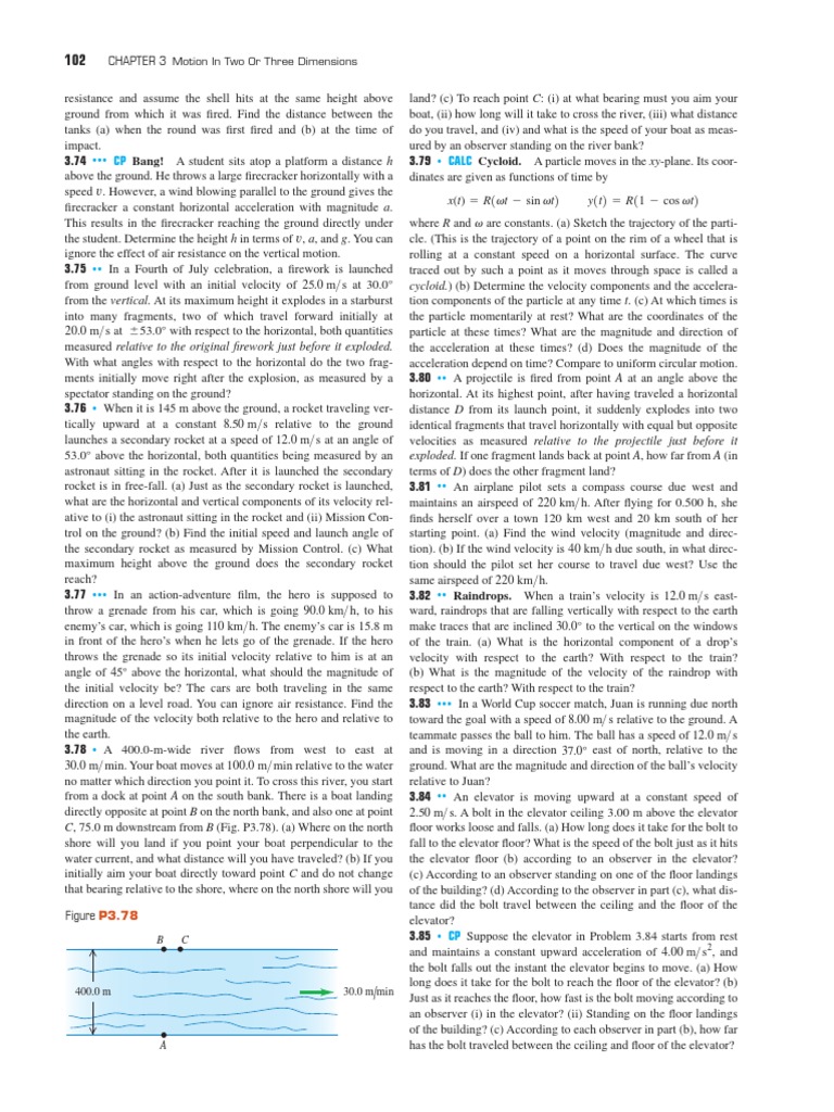 Physics I Problems | PDF | Acceleration | Rocket