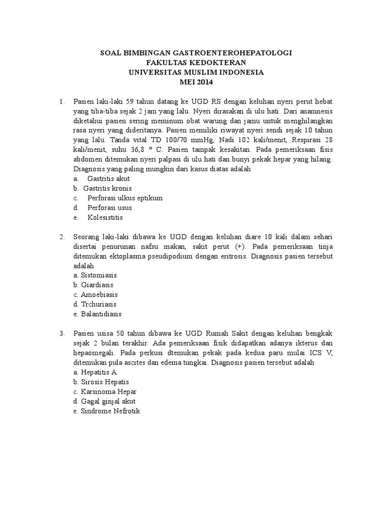 SOAL Bimbingan GEH 12 Mei 2014 | PDF