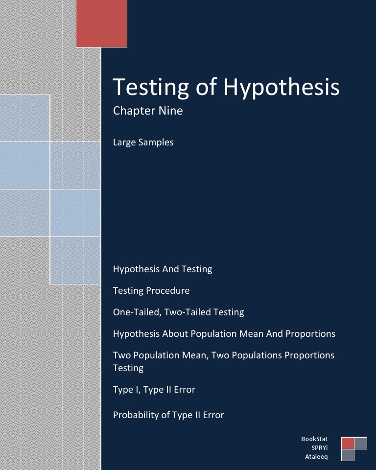 Testing of Hypothesis, Large Samples | PDF | Science & Mathematics