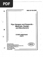 MSS 69 Pipe Hangers and Supports | PDF