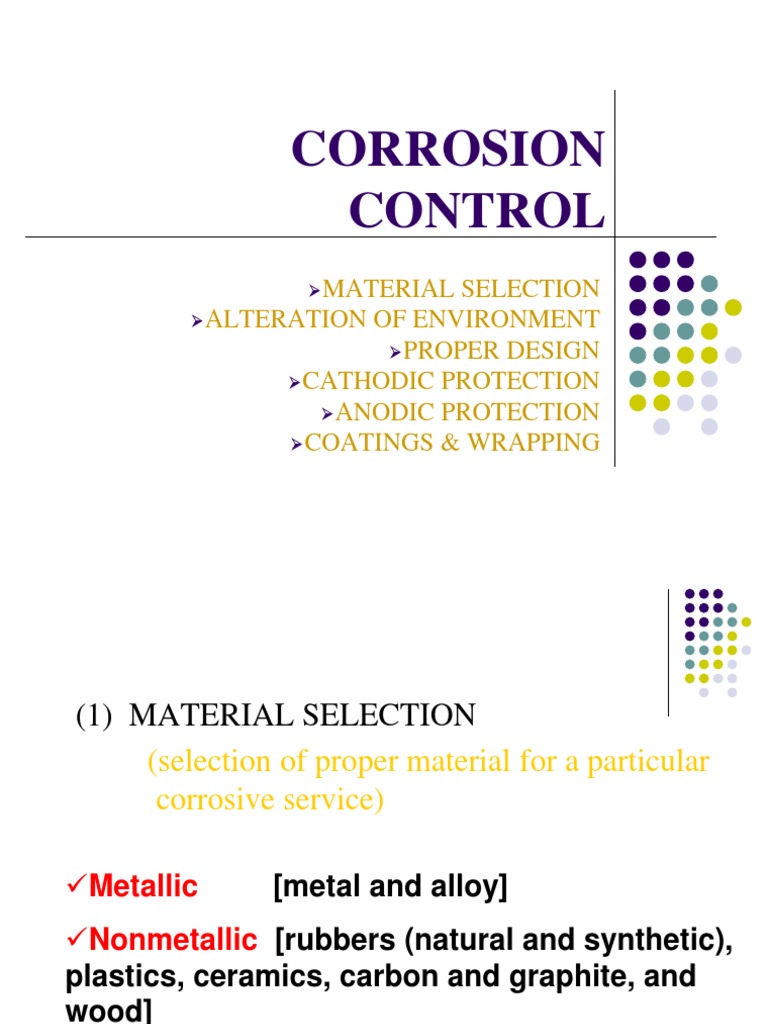 Material Selection for Corrosion Control | PDF | Corrosion | Fracture