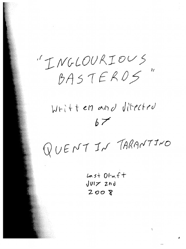 Inglourious Basterds - Original Screenplay | PDF | Intellectual Works ...