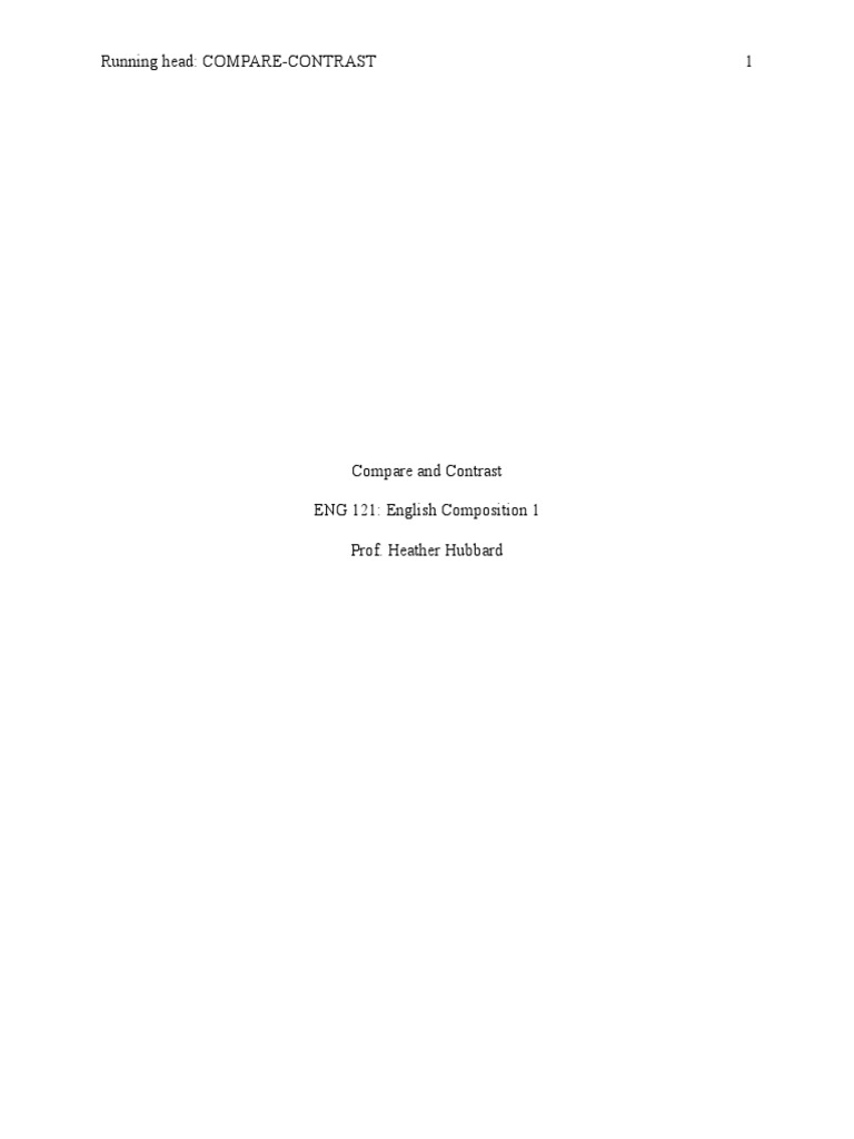 Compare Contrast I Want A Wife and Caged Bird Eng 125 | PDF | Essays ...