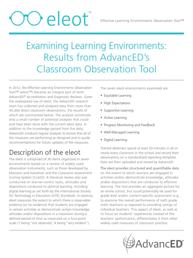 Eleot White Paper | PDF | Data Analysis | Learning