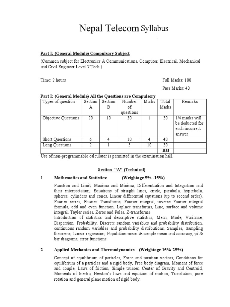 NTC Syllabus | PDF | Mosfet | Fourier Transform